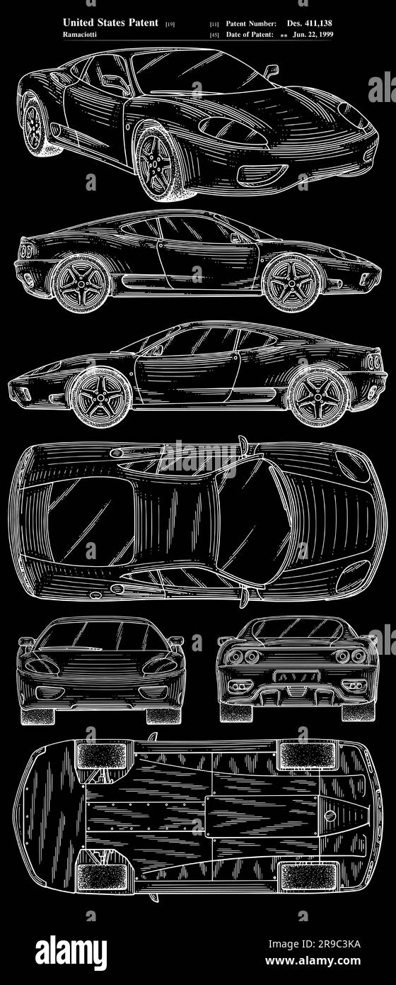 Vector Sport car patent art Stock Vector Image & Art - Alamy