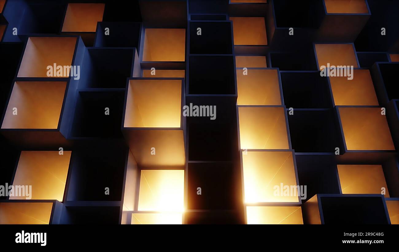 cubic structure. Business and financial concept. 3d rendering Stock ...