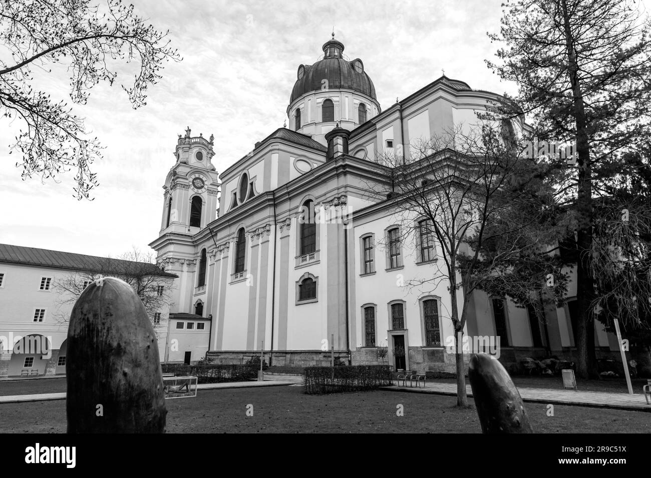 Kollegienkirche collegiate church Black and White Stock Photos & Images ...