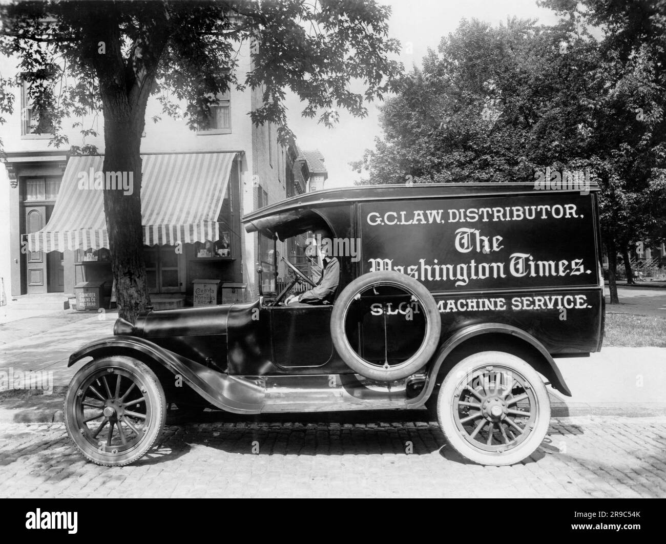 Washington, D.C.: c. 1920 A G.C. Law truck which was a distributor of ...