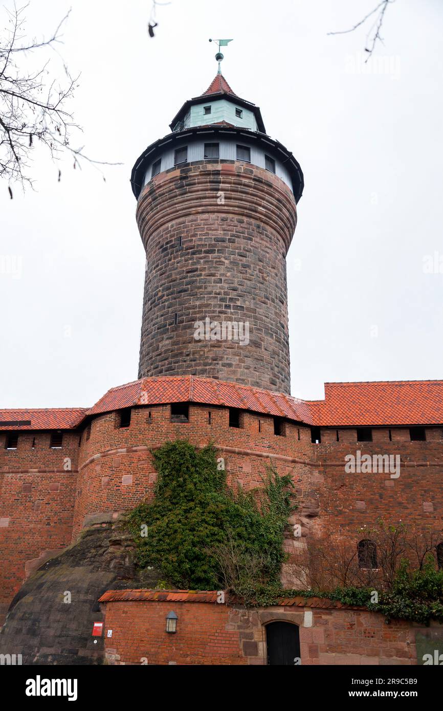 Nuremberg, Germany - December 28, 2021: The iconic Sinwell Tower, part ...