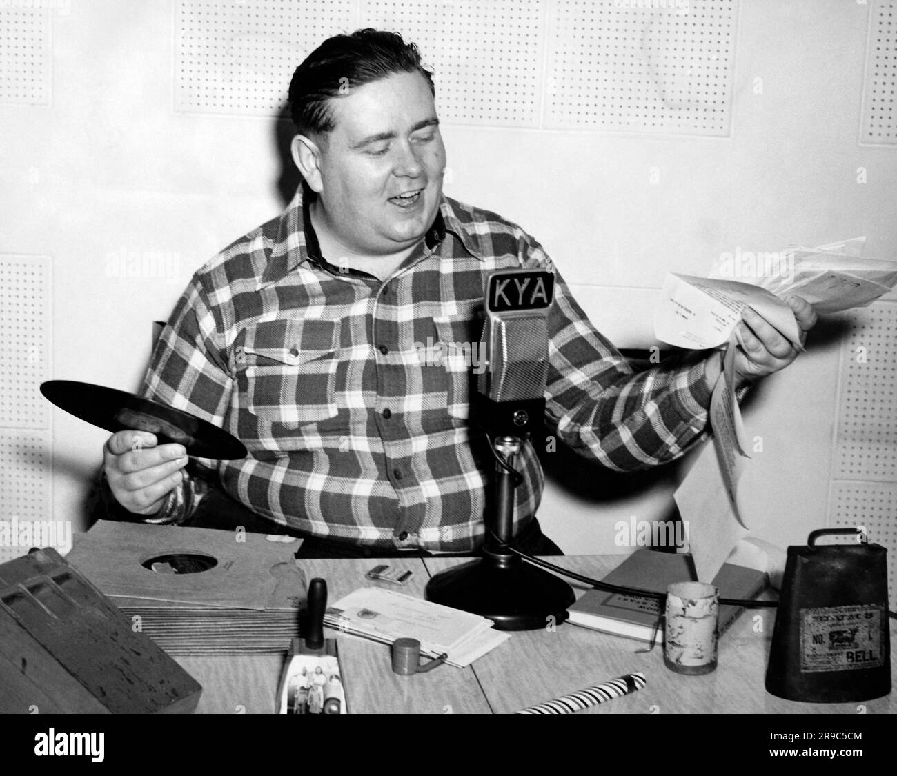 San Francisco, California: c. 1948 "Cowboy Bob" hosting his popular ...