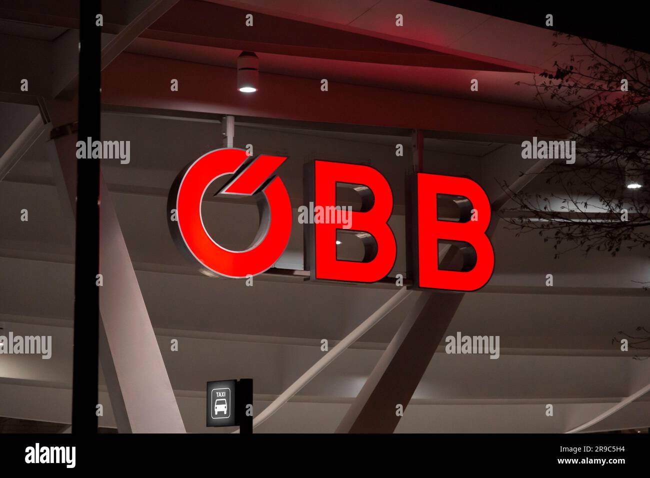 Salzburg, Austria - DEC 2021: Exterior view from the Central Train ...