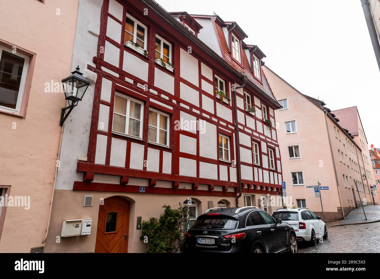 Generic architecture and street view from Bergstrasse, Nuremberg ...