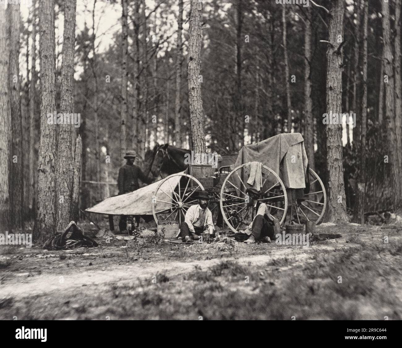 Petersburg, Virginia: 1864 Civil War photographer Mathew Brady seated ...