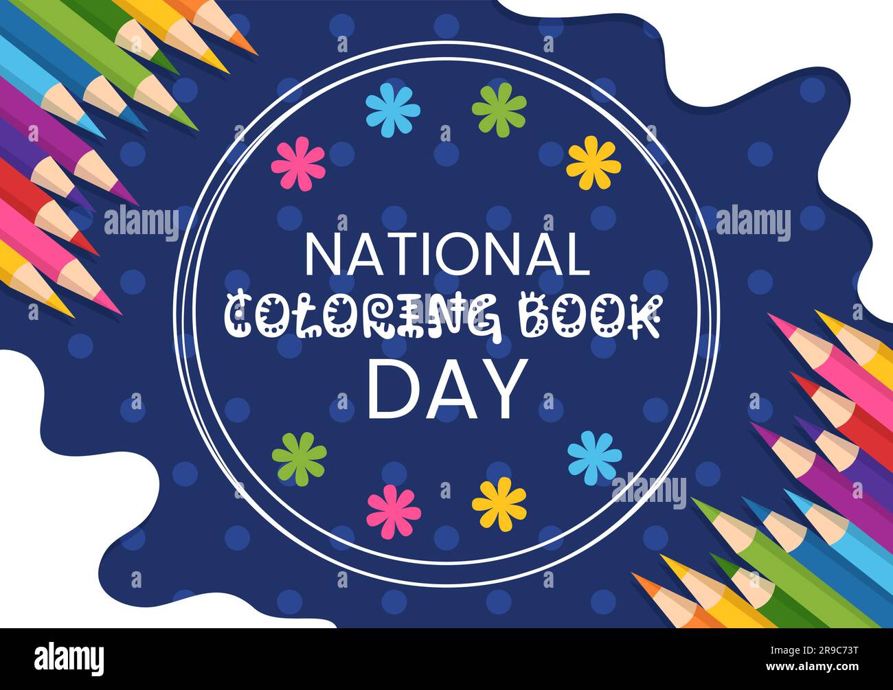National Coloring Book Vector Illustration on 2 August with Colored ...