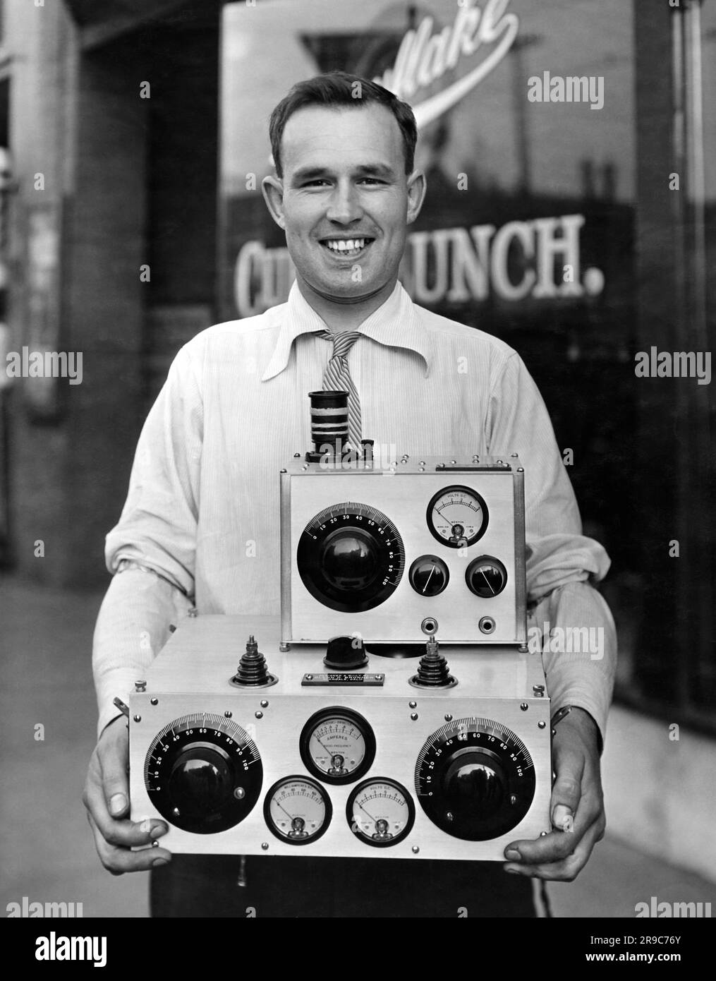Tacoma, Washington: July, 1929 Pilot Harold Bromley with his compact 15 ...