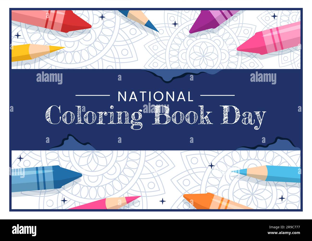 National Coloring Book Vector Illustration on 2 August with Colored ...