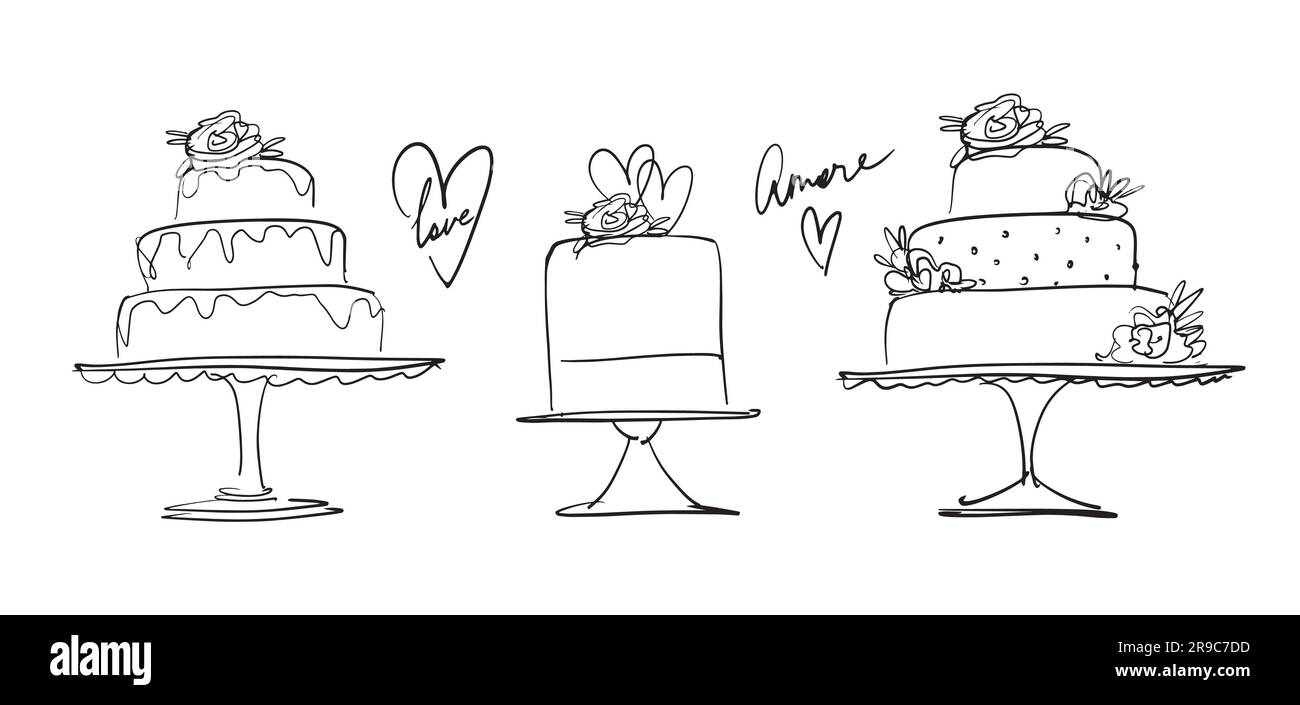 Vintage Wedding Cake Clip Art Wedding Cake High Res Vector Graphic