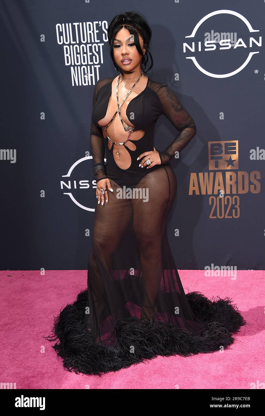 Los Angeles, USA. 25th June, 2023. Ari Fletcher arriving at the BET Awards 2023 held at ...