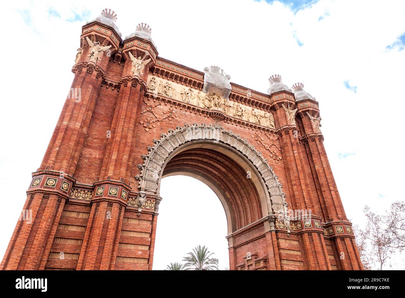 The Triumphal Arch or Arc de Triomf in Catalan, built by Josep Vilaseca ...