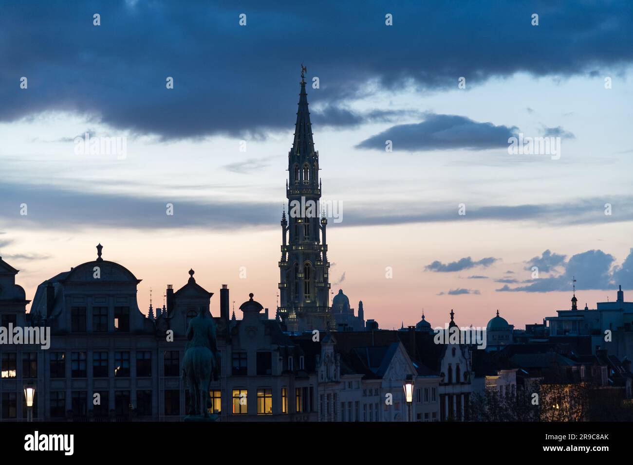 Brabantine Gothic Hotel de Ville (Town Hall) built 1402 to 1454 ...