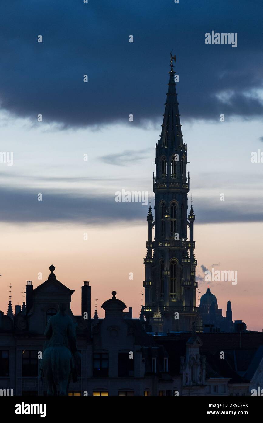 Brabantine Gothic Hotel de Ville (Town Hall) built 1402 to 1454 ...