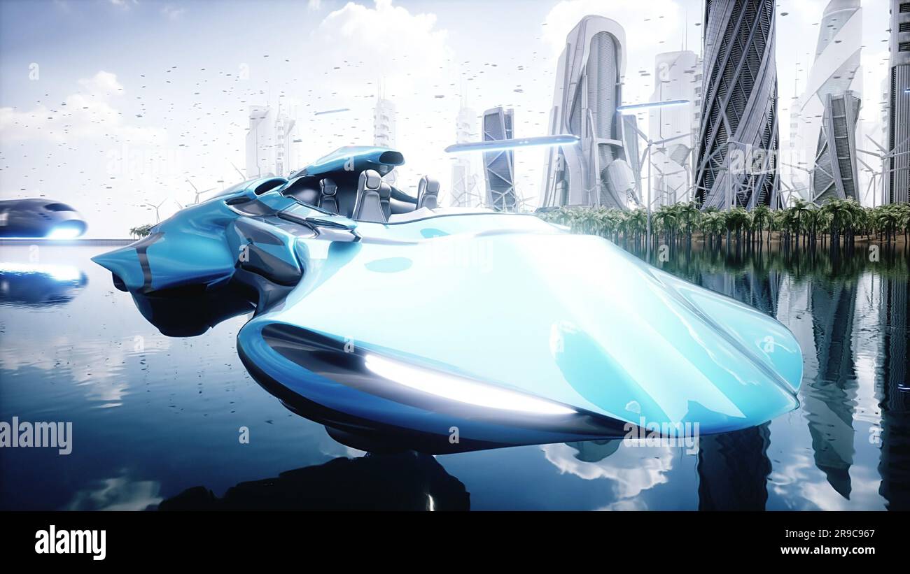 Flying car future digital art hi-res stock photography and images - Alamy