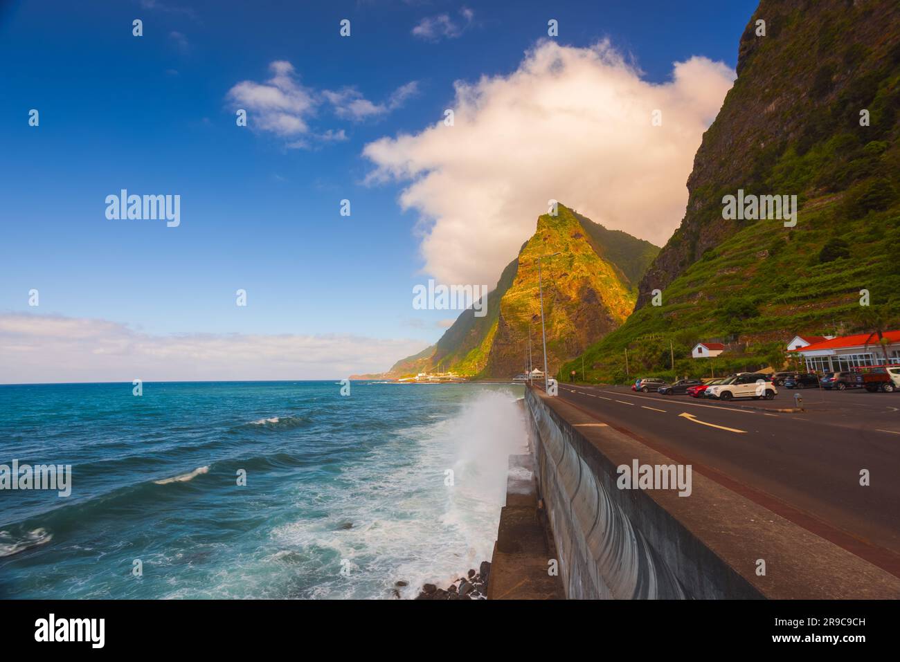 The North coast of Madeira with amazing mountains and Atlantic ocean ...