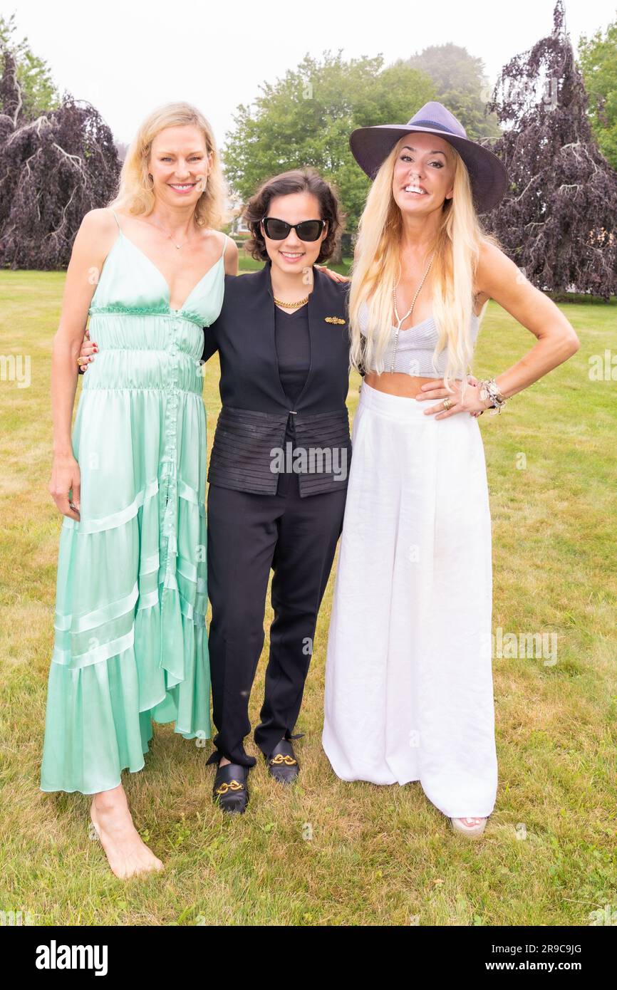 Missy Hargraves, Elena Gibbs and Luciana Pampalone attend the Evelyn ...