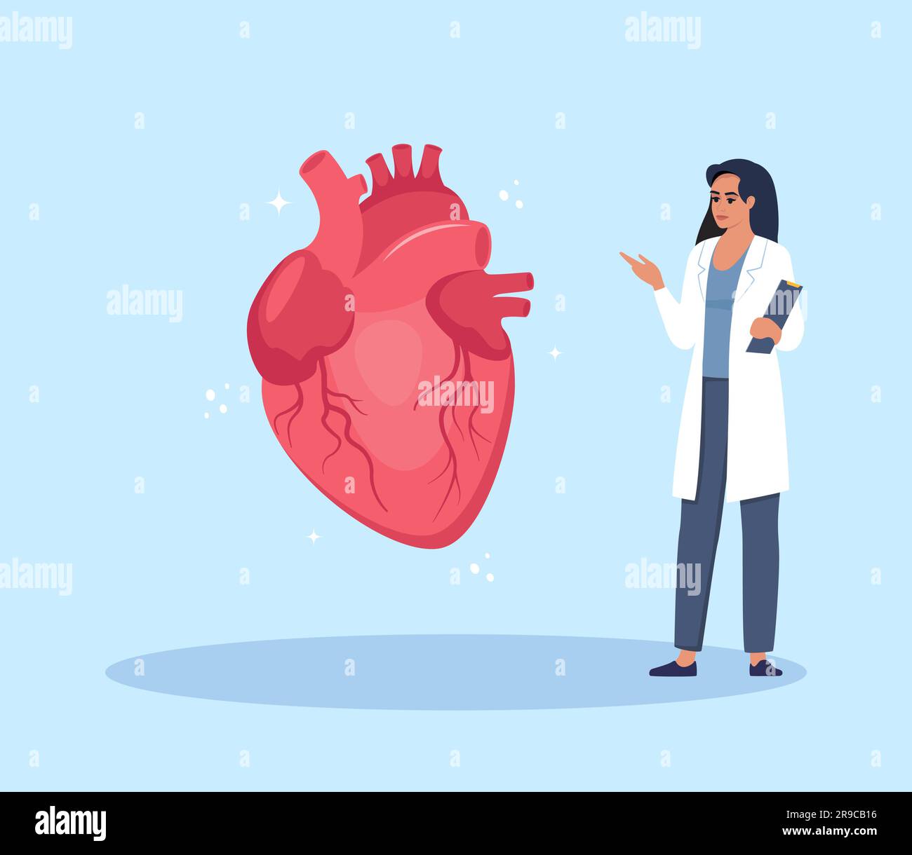 Doctor gives a training lecture about anatomy. Doctor presenting human ...