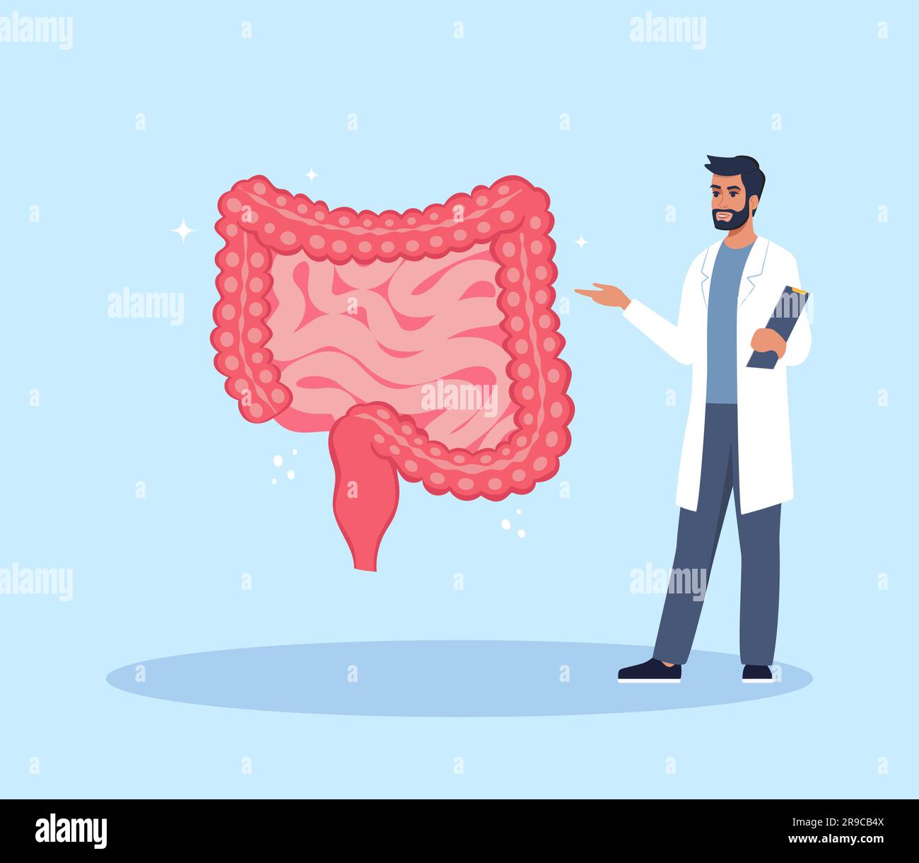 Doctor gives a training lecture about anatomy. Doctor presenting human ...