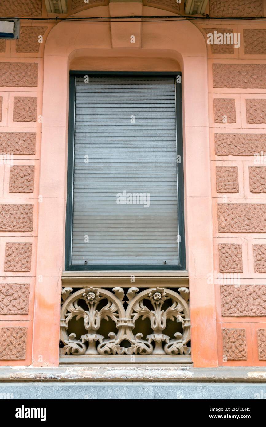 Typical window detail from the traditional architecture in Girona ...