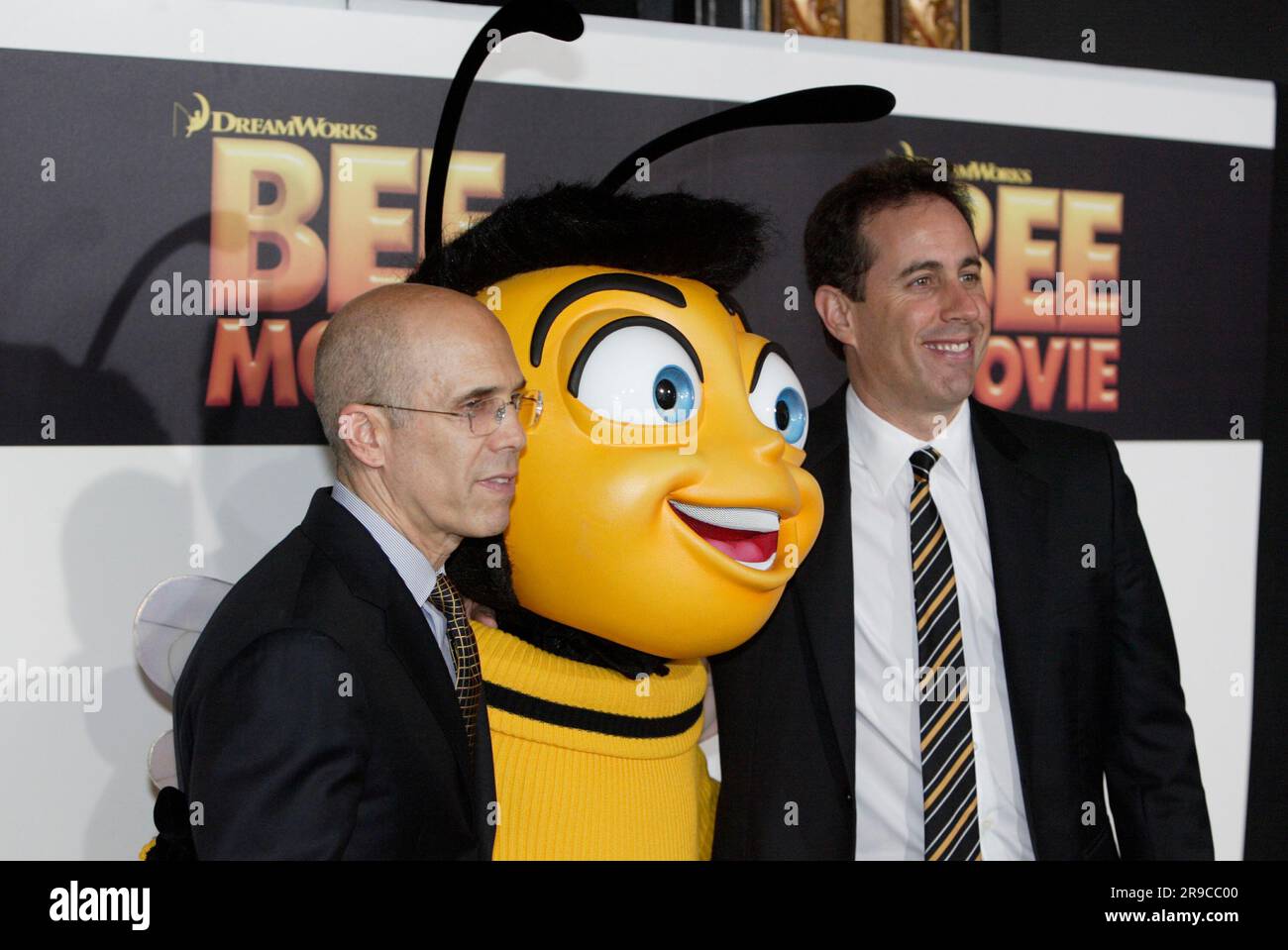 Jerry Seinfeld and Jeffrey Katzenberg at the Bee Movie premiere at the ...
