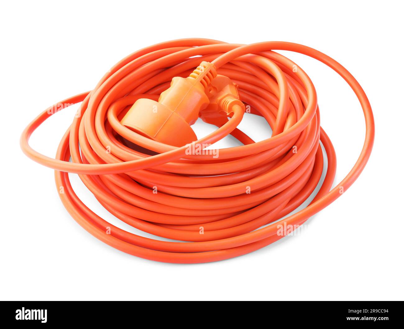 Extension cord on white background. Electrician's equipment Stock Photo ...