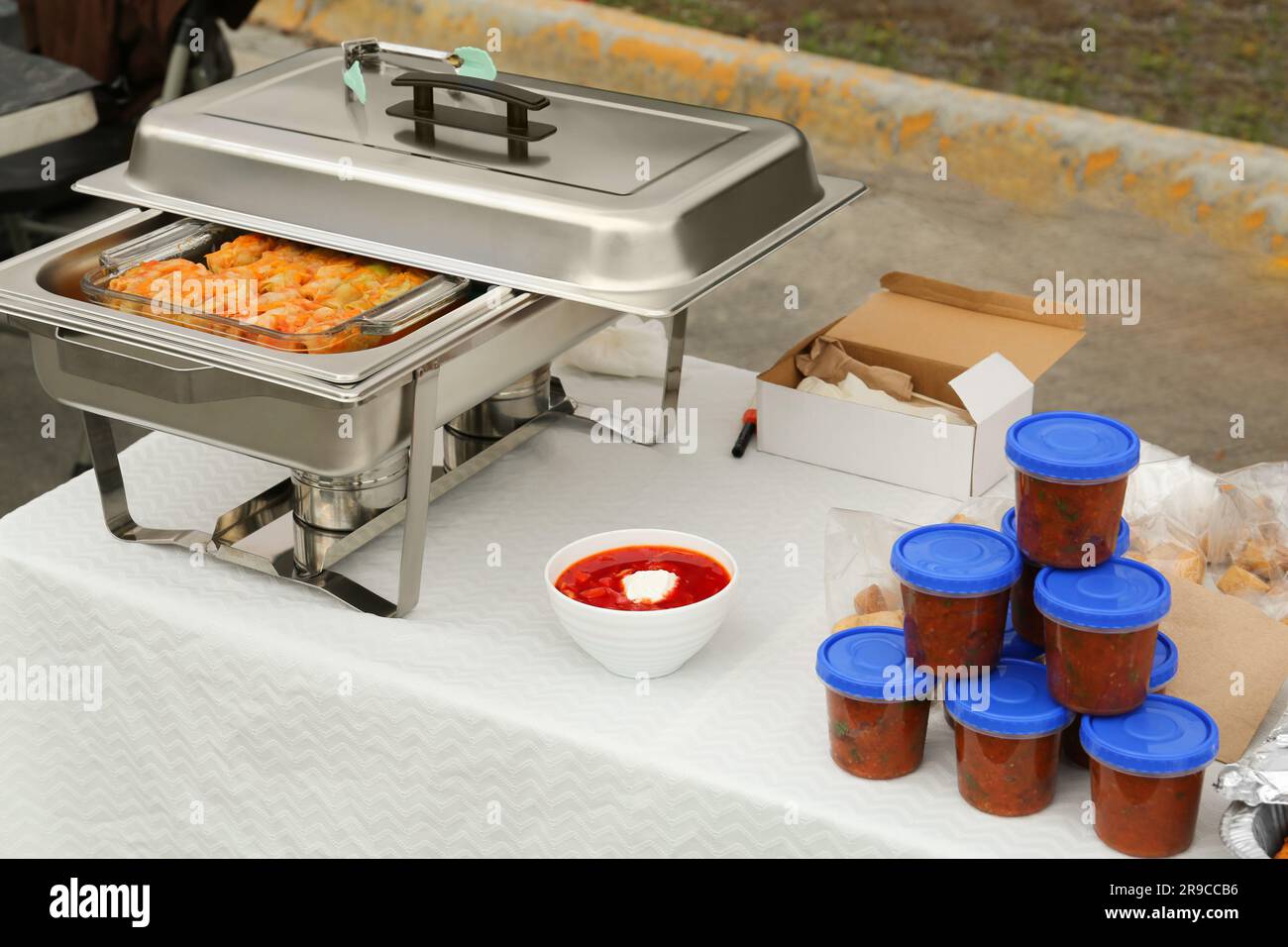 Charity table at fair hi-res stock photography and images - Alamy