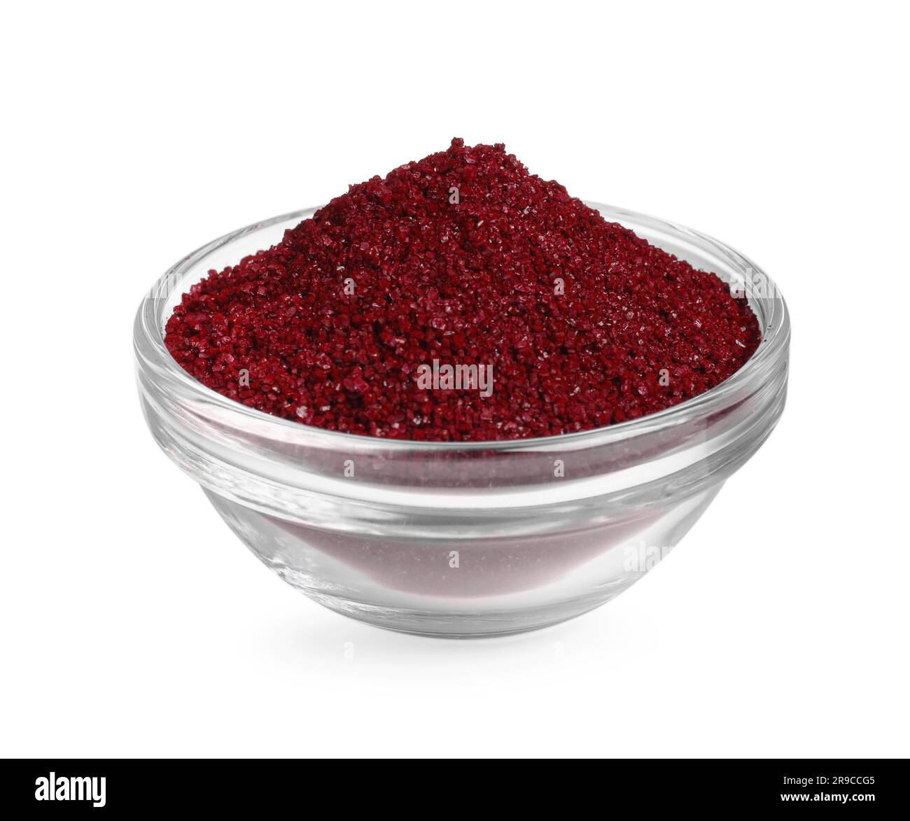 Glass bowl with dark red food coloring isolated on white Stock Photo ...