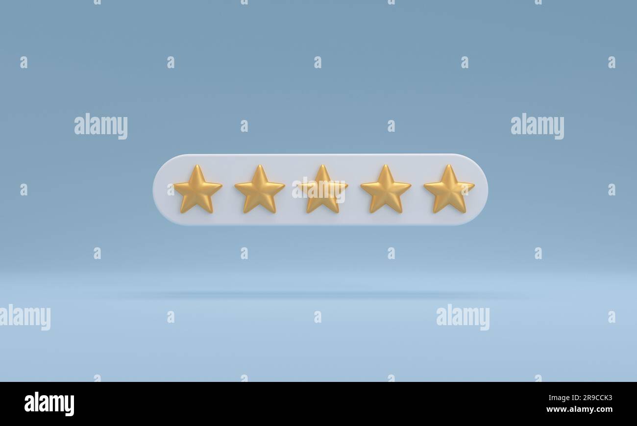 Bubble rating five golden stars for best excellent services rating for satisfaction. Customer ...