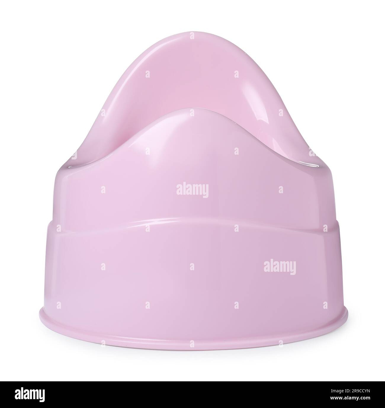 Pink baby potty isolated on white. Toilet training Stock Photo - Alamy