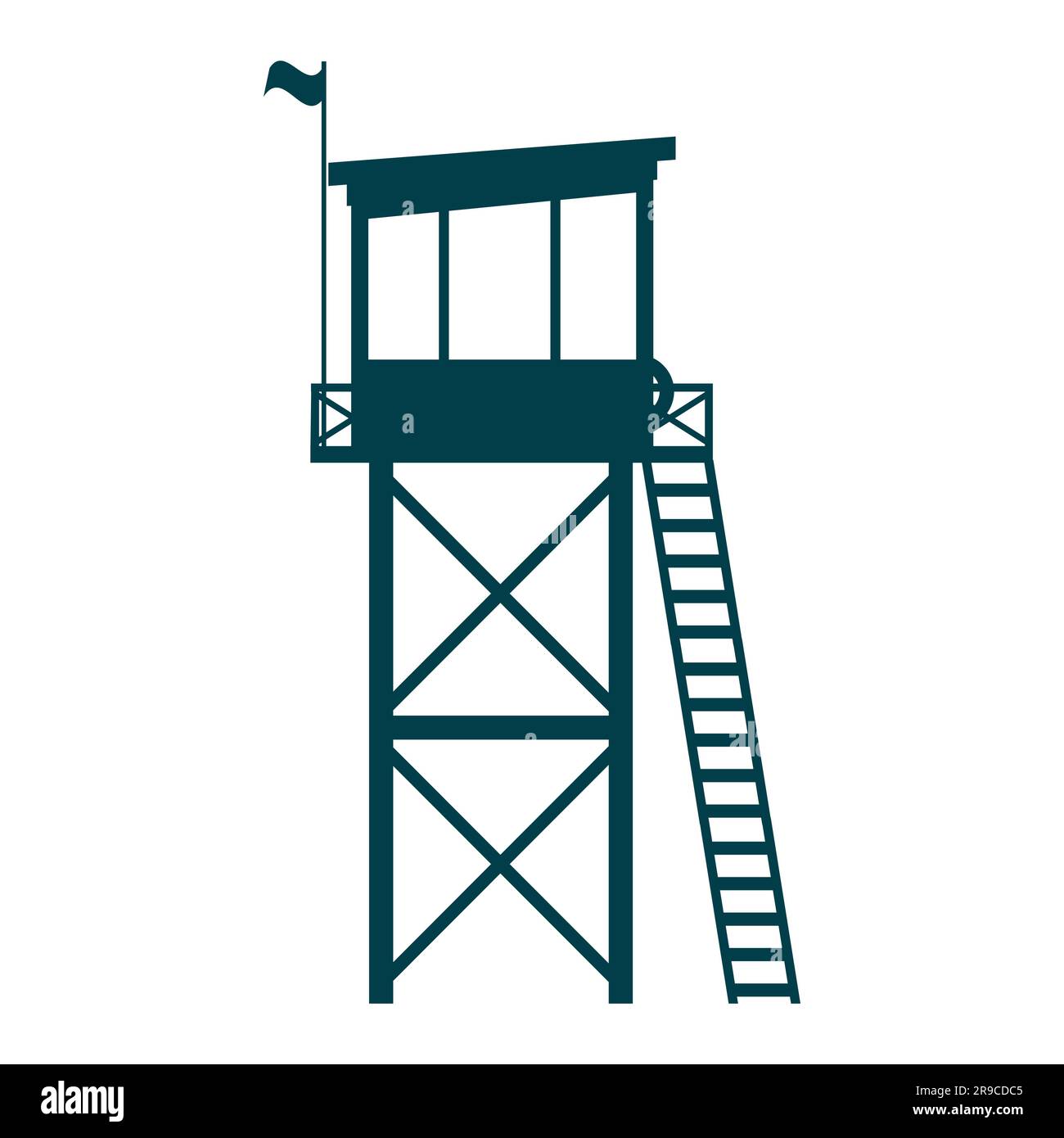 Florida miami beach lifeguard hut Cut Out Stock Images & Pictures - Alamy