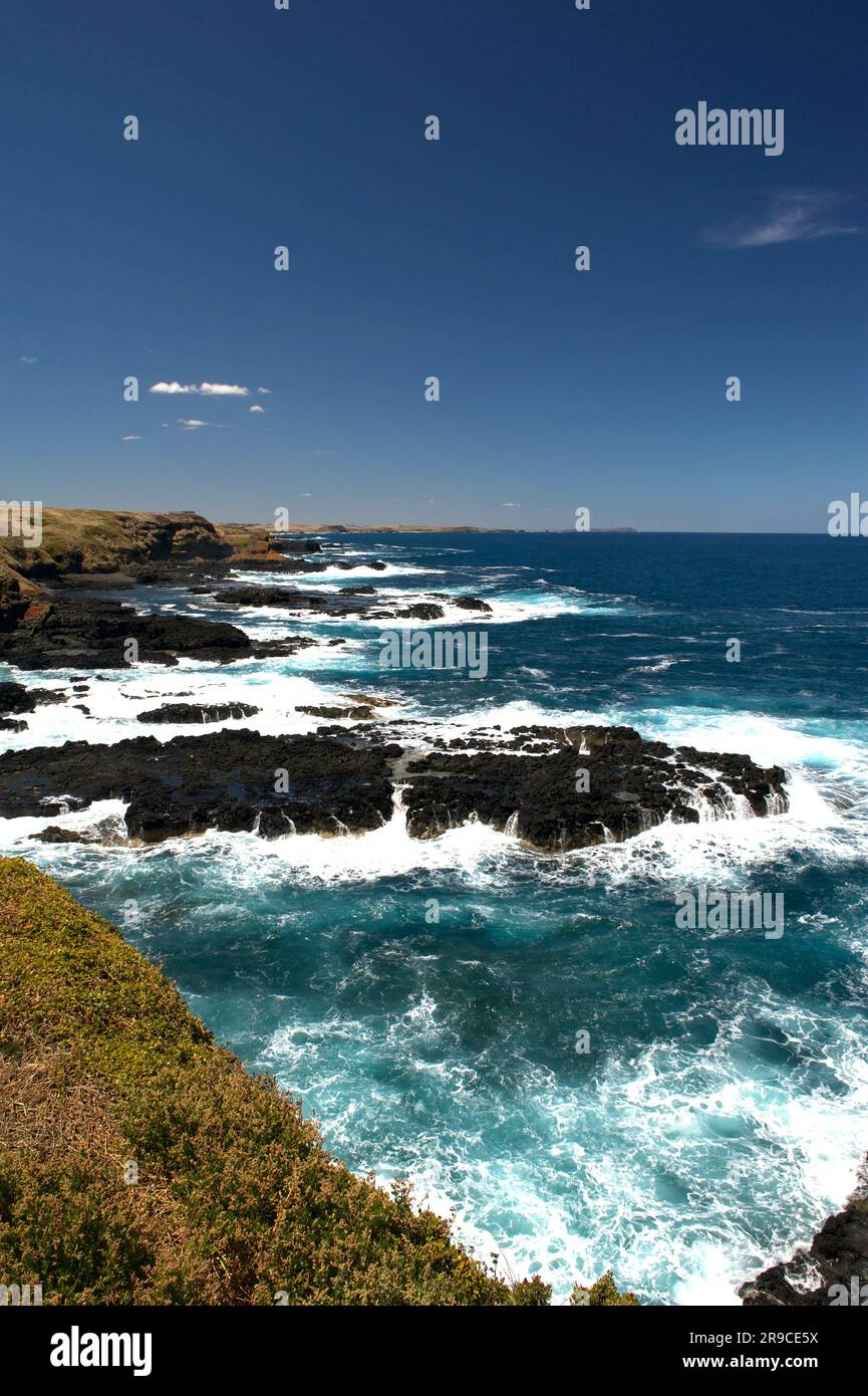 The South coast of Phillip Island in Victoria, Australia, faces the ...