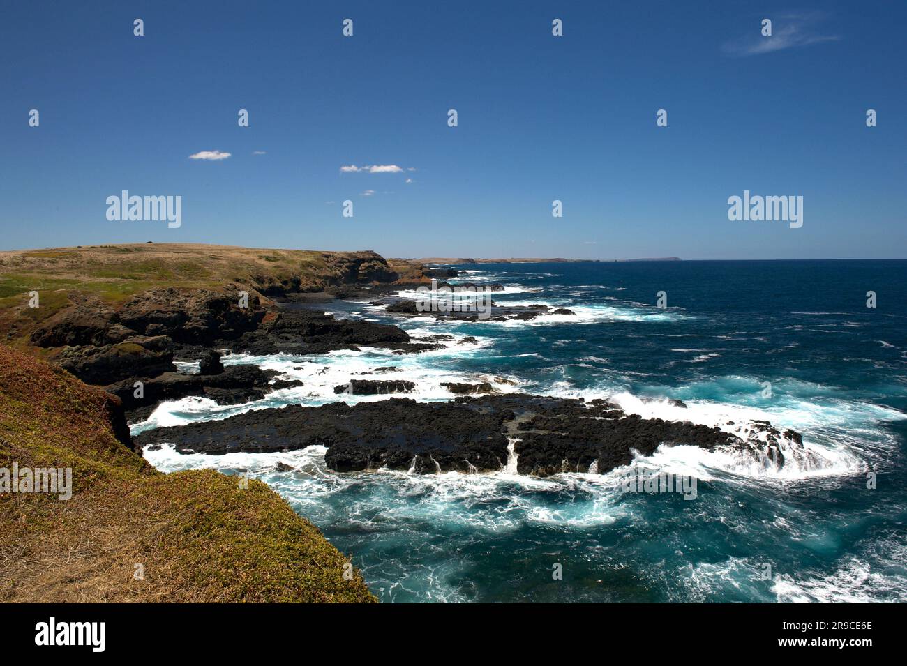The South coast of Phillip Island in Victoria, Australia, faces the ...