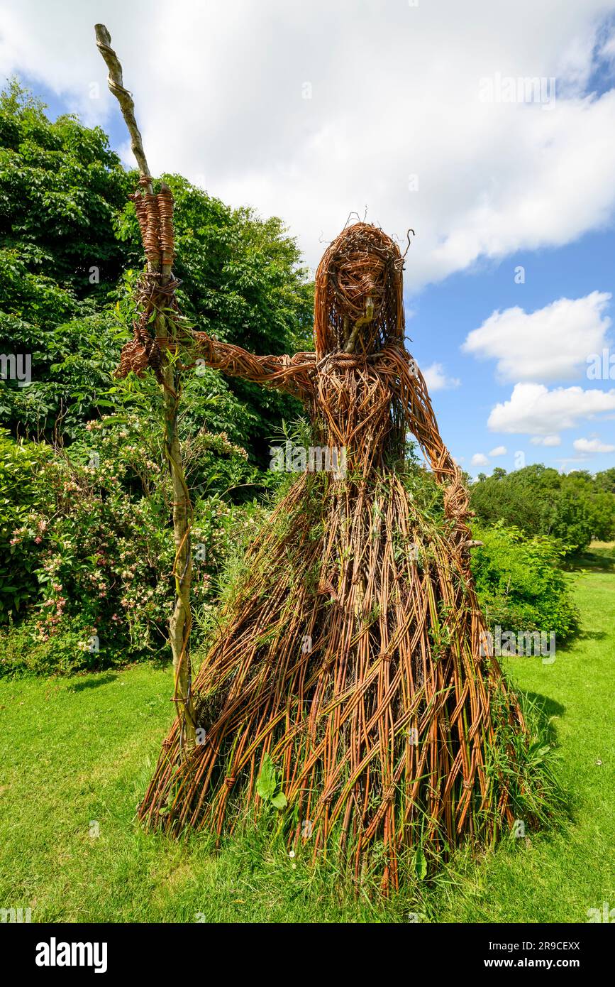 Wicker sculpture of woman in the grounds of the National Museum of ...