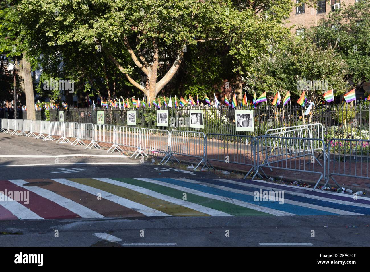 Participants at the LGBTQIA Pride March on June 25, 2023 in New York ...