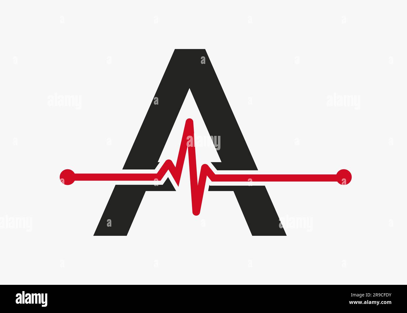 Letter A Heartbeat Logo For Medical or Health Symbol. Medical Logo ...