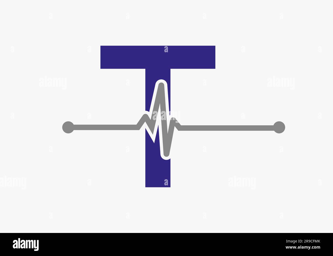 Letter T Heartbeat Logo For Medical or Health Symbol. Medical Logo ...