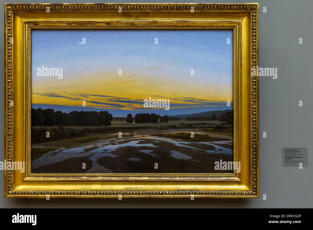 Painting by Caspar David Friedrich, The Great Enclosure near Dresden, 1832, Albertinum. Works by ...