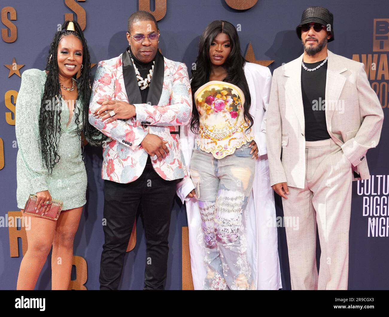 Los Angeles, USA. 25th June, 2023. (L-R) Rah Digga, Busta Rhymes, Scar ...