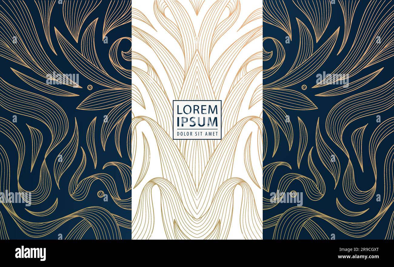 Set of vector art deco, design elements labels, frames, wedding ...