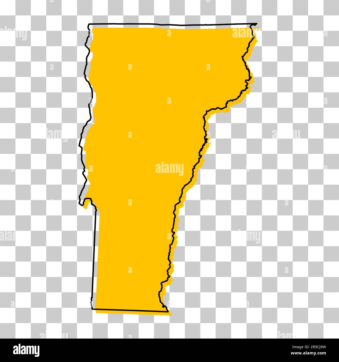 Vermont map shape, united states of america. Flat concept icon symbol ...
