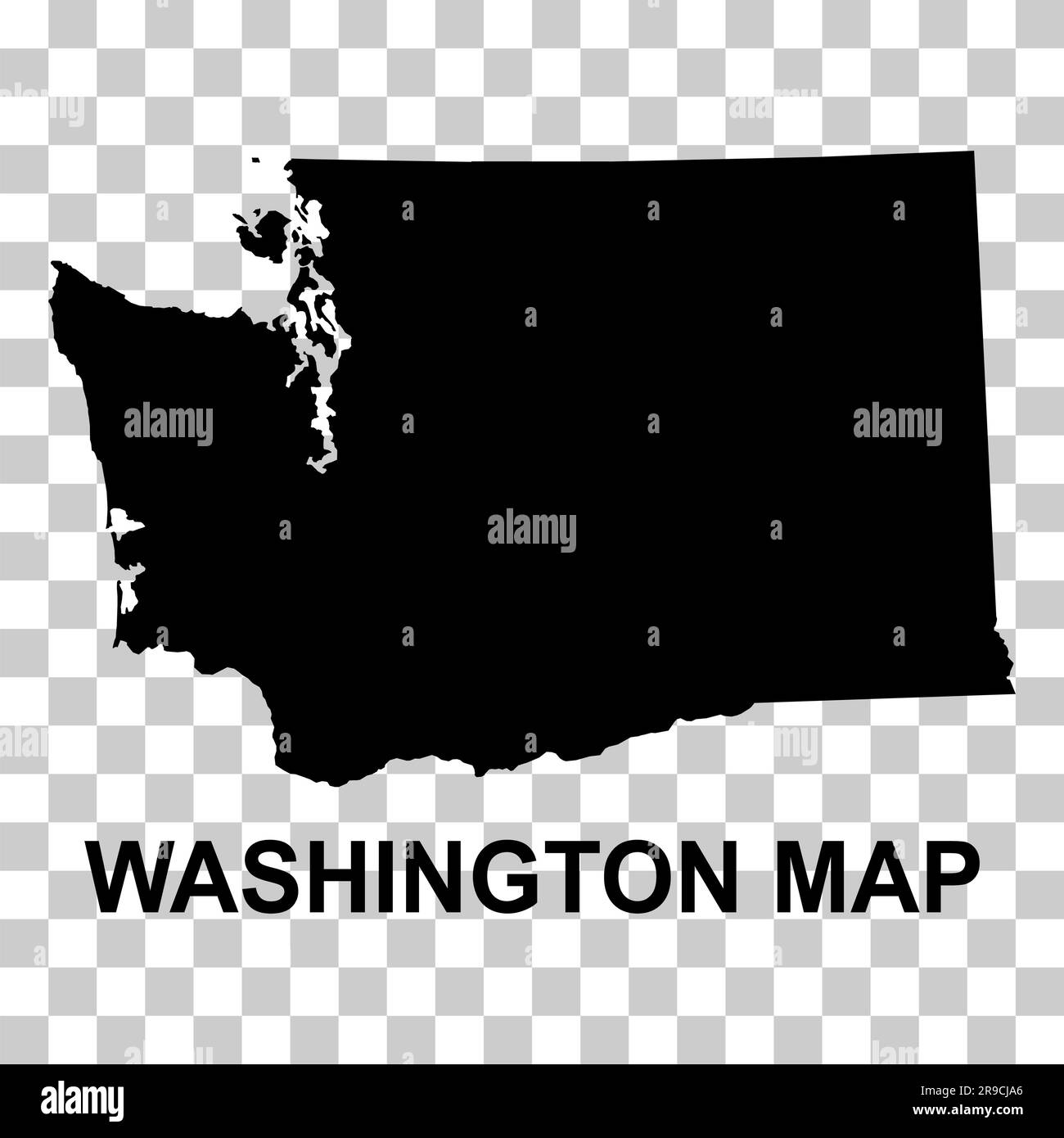 Washington map shape, united states of america. Flat concept icon ...