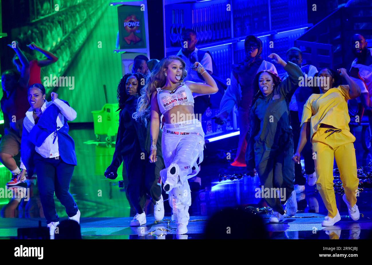 Los Angeles, United States. 25th June, 2023. Latto performs onstage ...