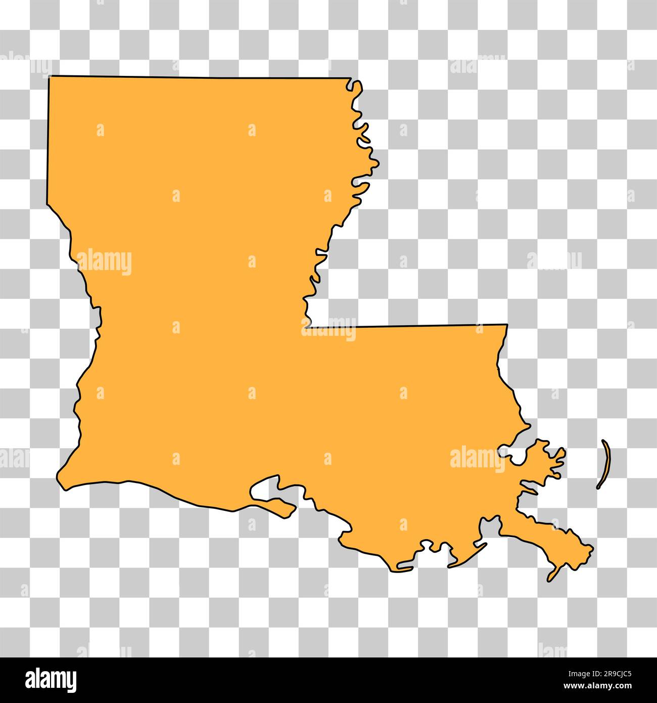 Louisiana map shape, united states of america. Flat concept icon symbol ...