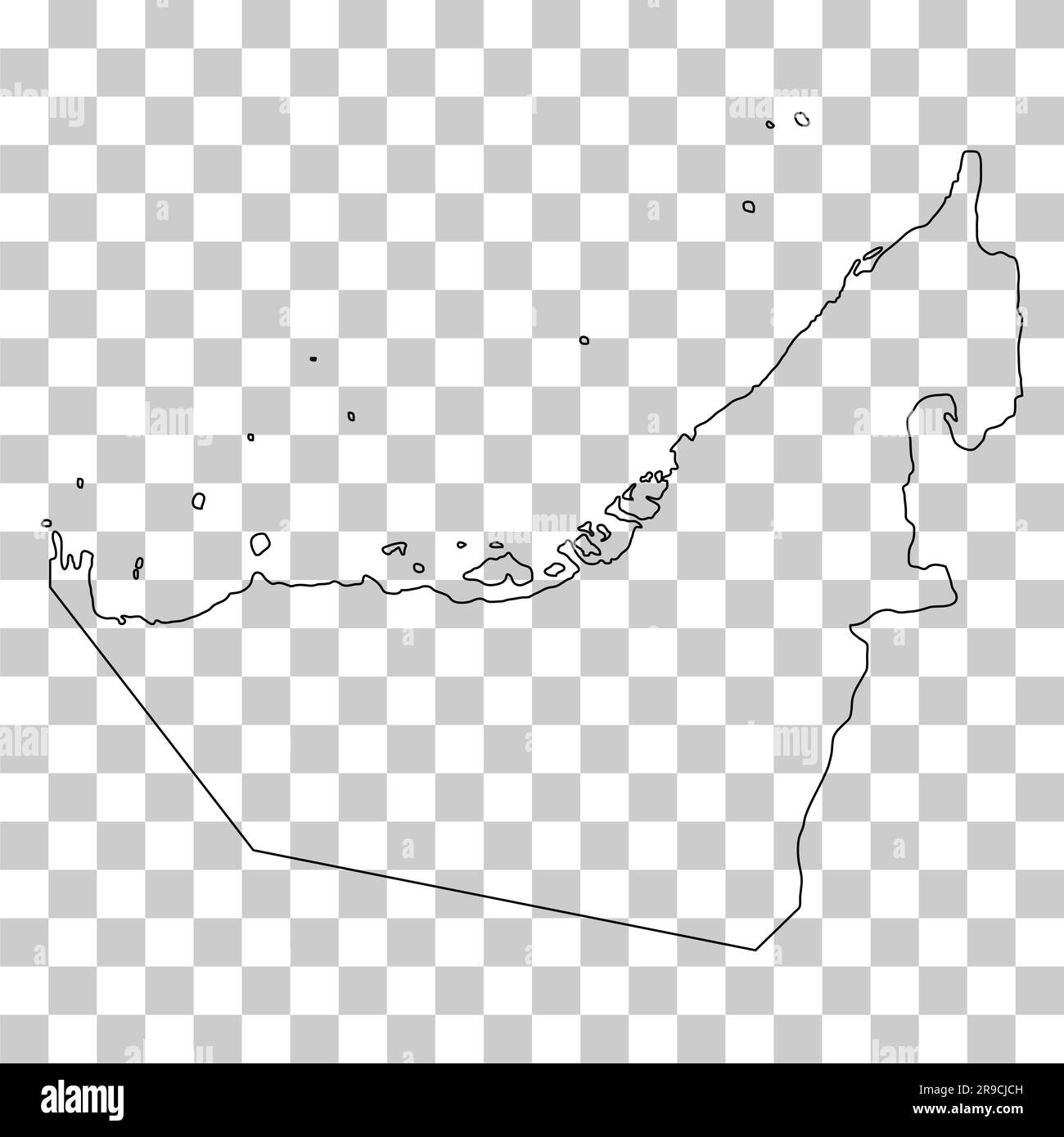 Blank Map United Arab Emirates Map Of United Arab Emirates Icon.