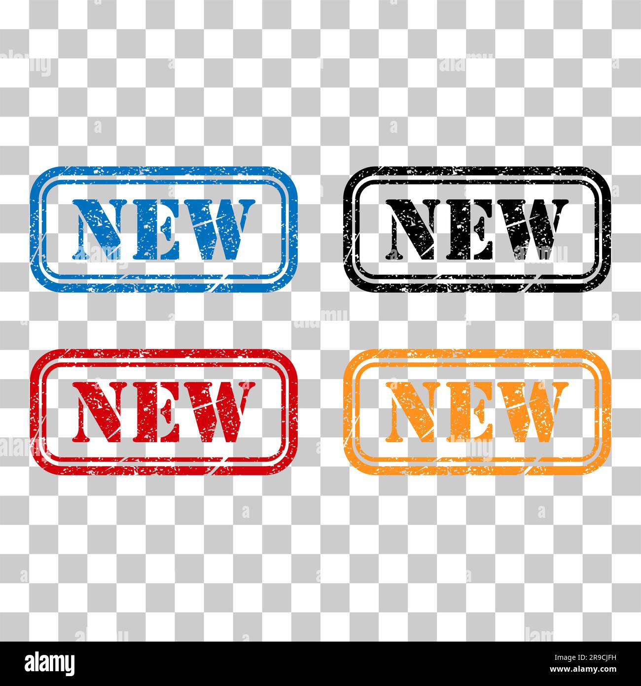 Set of New stamp symbol, label sticker sign button, text banner vector ...