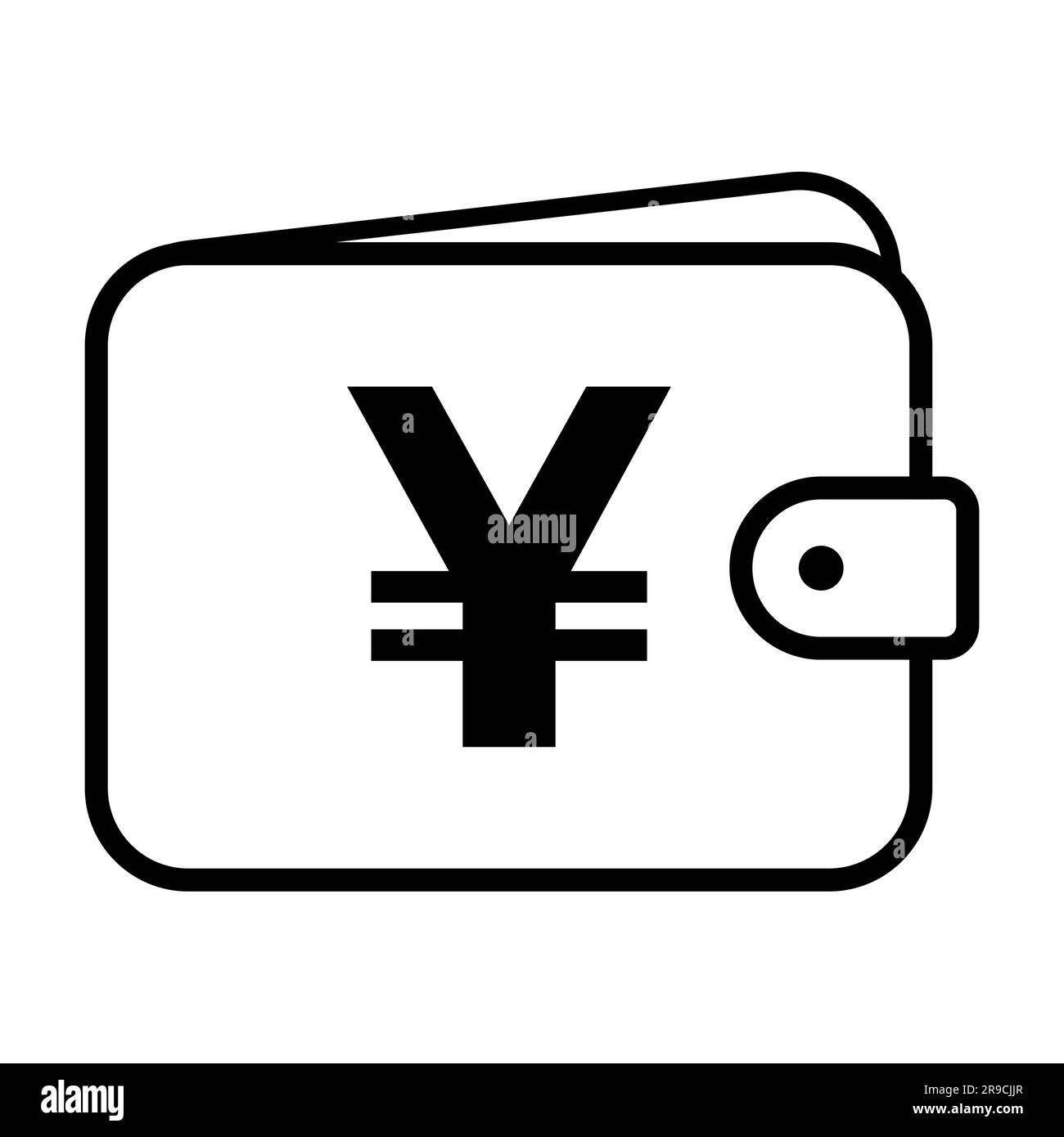 Wallet yuan icon, finance flat symbol, economy deposit cash vector ...