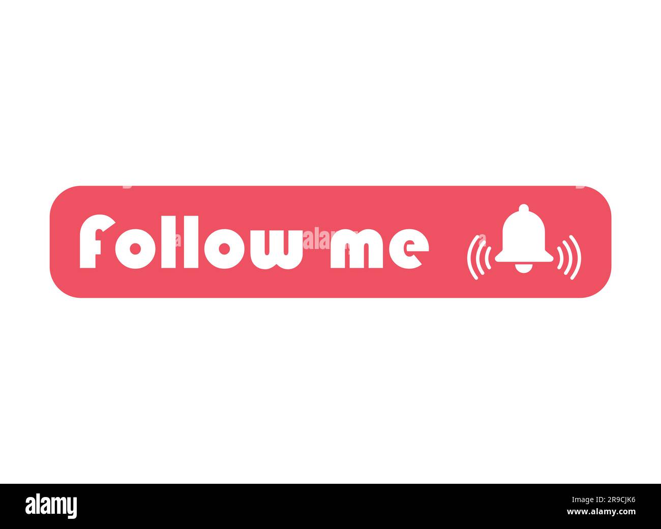 Follow me graphic concept symbol, speech button web label, vector ...