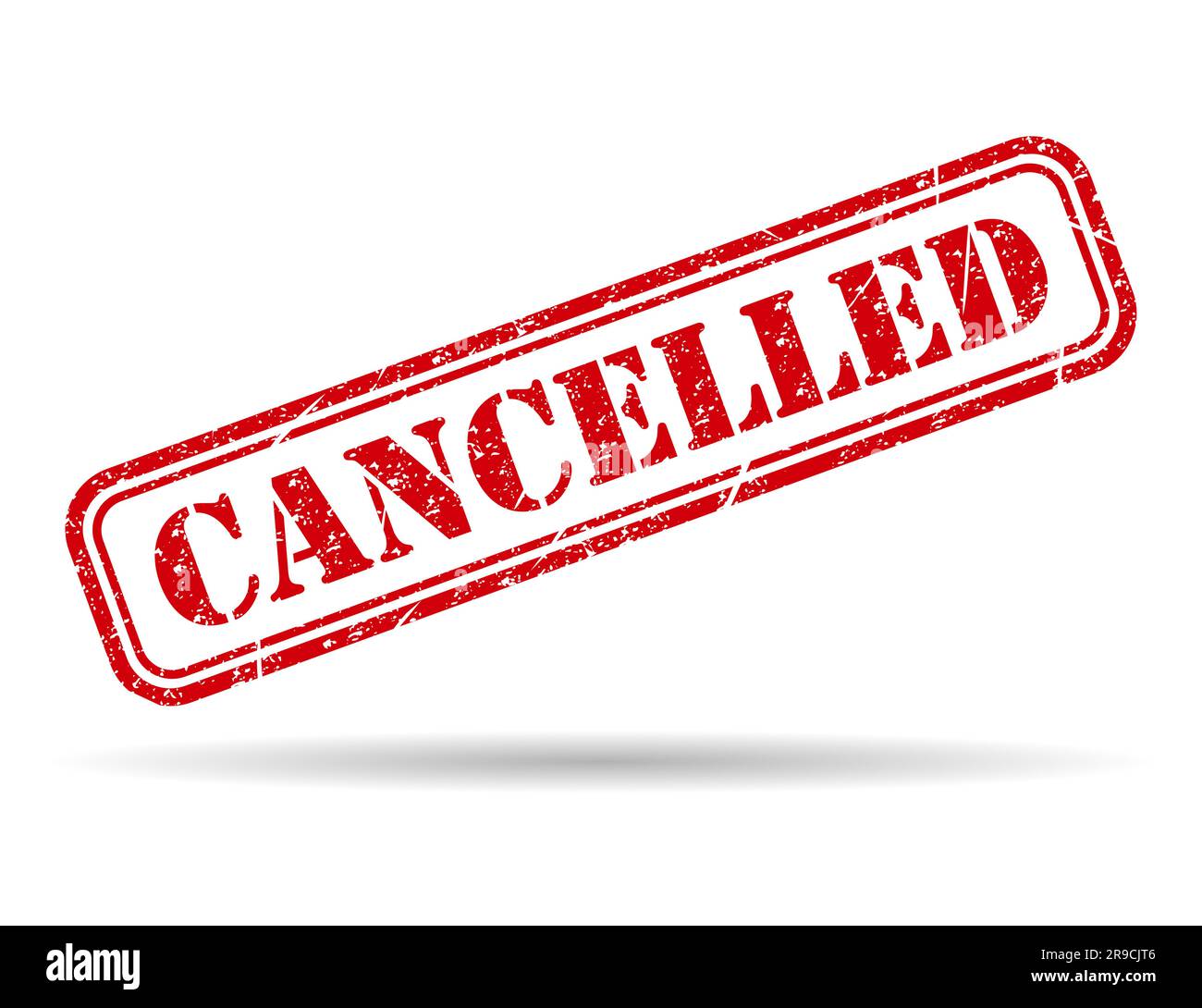 Cancelled stamp symbol shadow, label sticker sign button, text banner ...