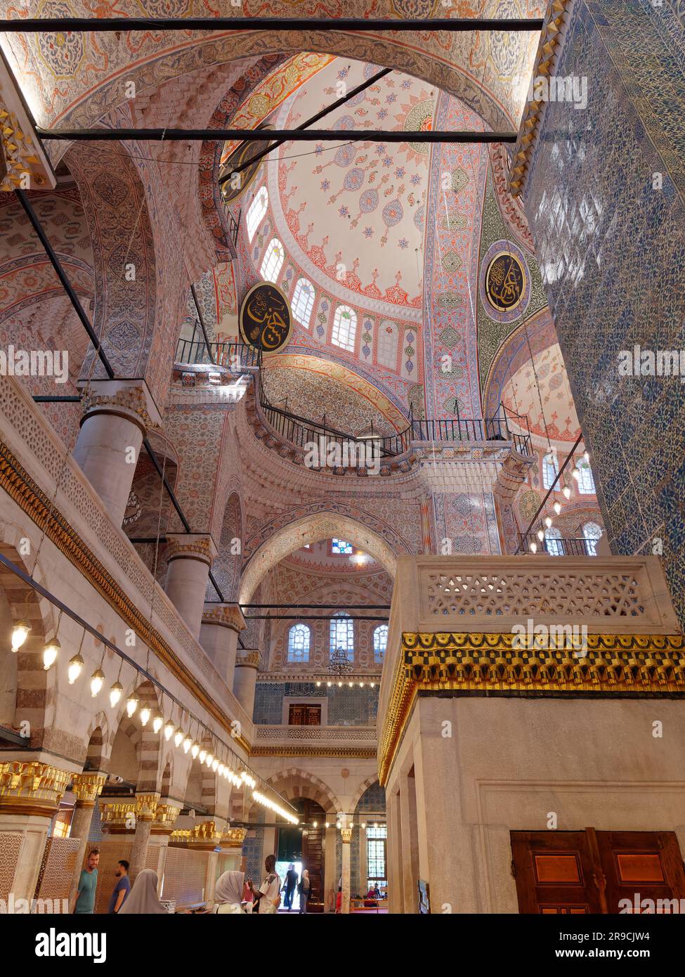 Sultan Ahmed Mosque aka Blue Mosque interior, Istanbul, Turkey Stock ...