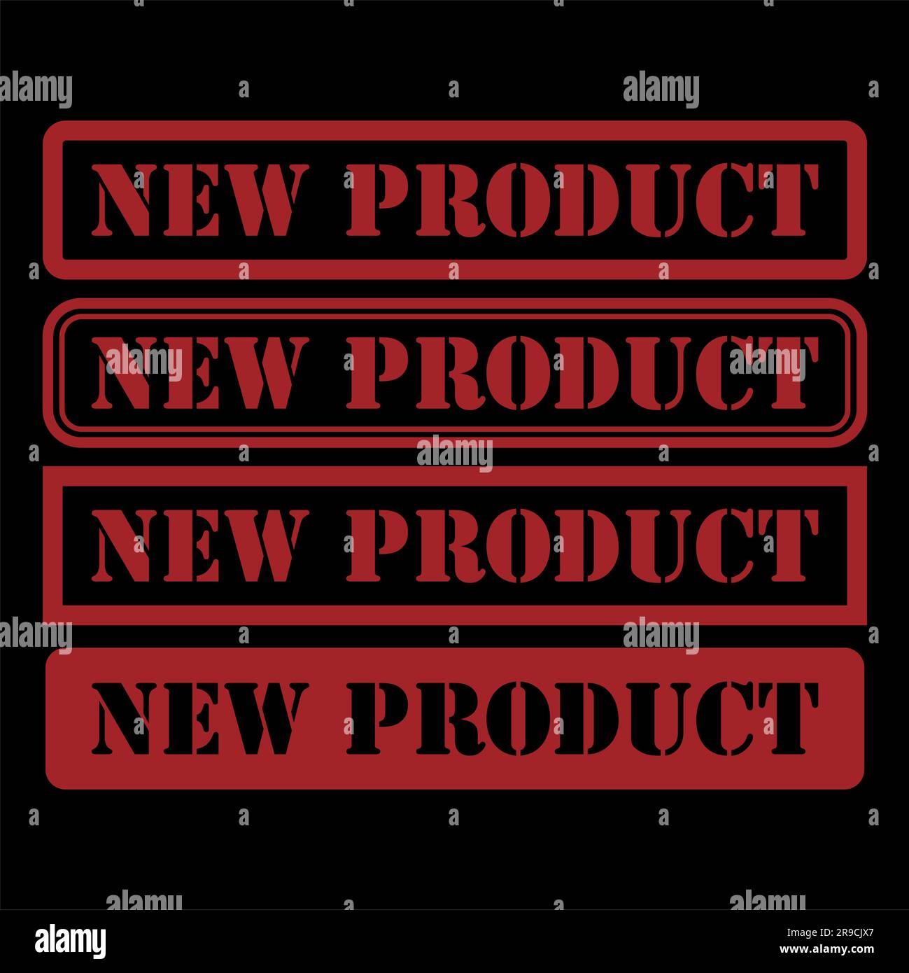 New product stamp symbol, label sticker sign button, text banner vector ...